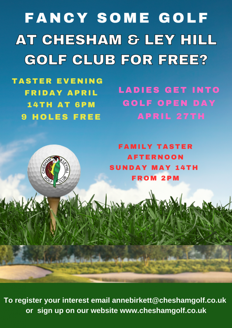 Fancy Some Golf For Free! – CHESHAM & LEY HILL GOLF CLUB